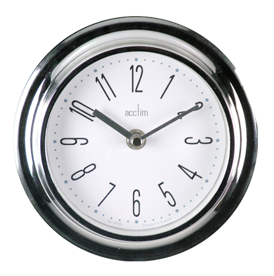 Acctim Riva Wall Clock Chrome – Batley DIY