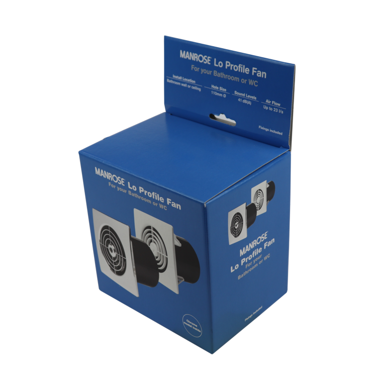 Manrose Low Profile Fan + Timer Chrome 4"/100mm – Batley DIY