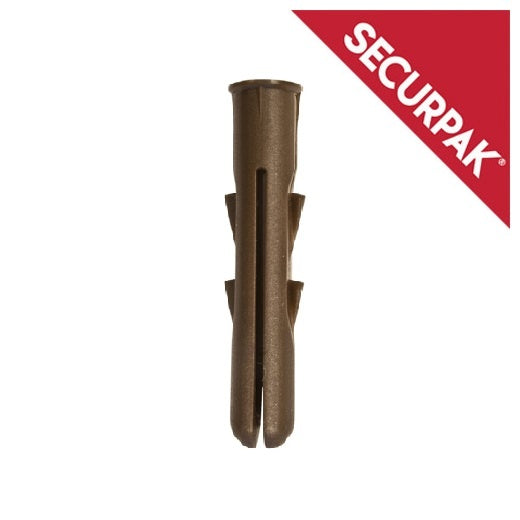 Securpak Heavy Duty Wall Plugs 12 Pack Brown – Batley DIY