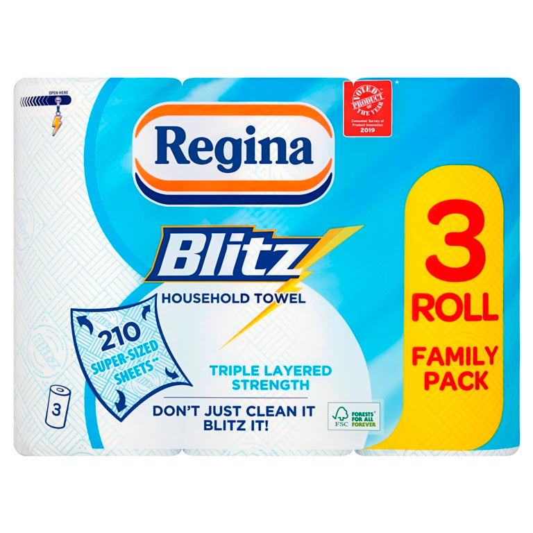Regina Blitz Kitchen Roll 210 Sheets – Batley DIY