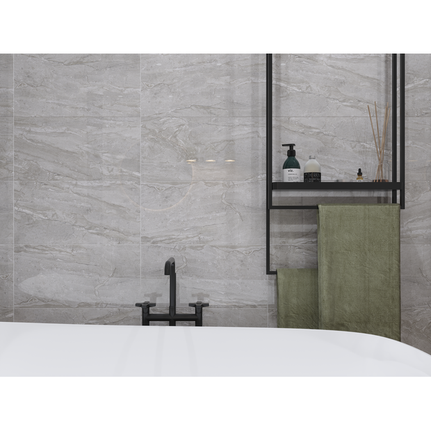 Golden Tile Marmo Milano Grey Marble Wall Tile 30 x 60cm – Batley DIY