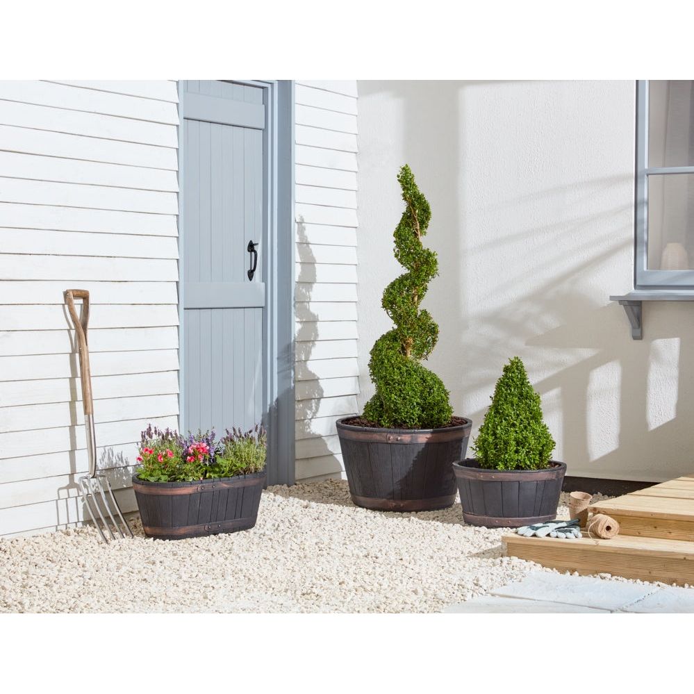 Strata Extra Large Oakwood Barrel Planter 62.5cm – Batley DIY