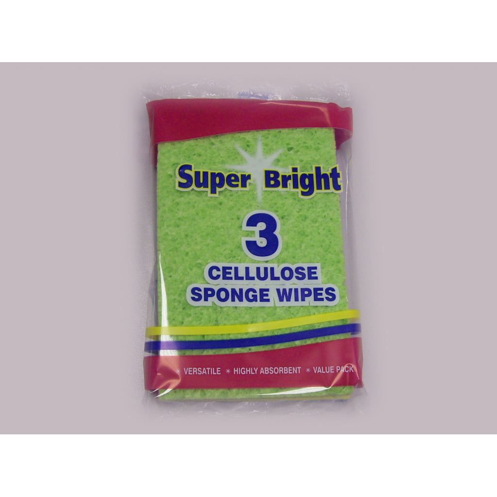 Superbright Cellulose Sponge Wipes – Pack of 3 – Batley DIY