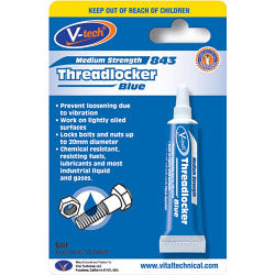 Streetwize V-Tech Threadlocker Adhesive 6ml Blue – Batley DIY